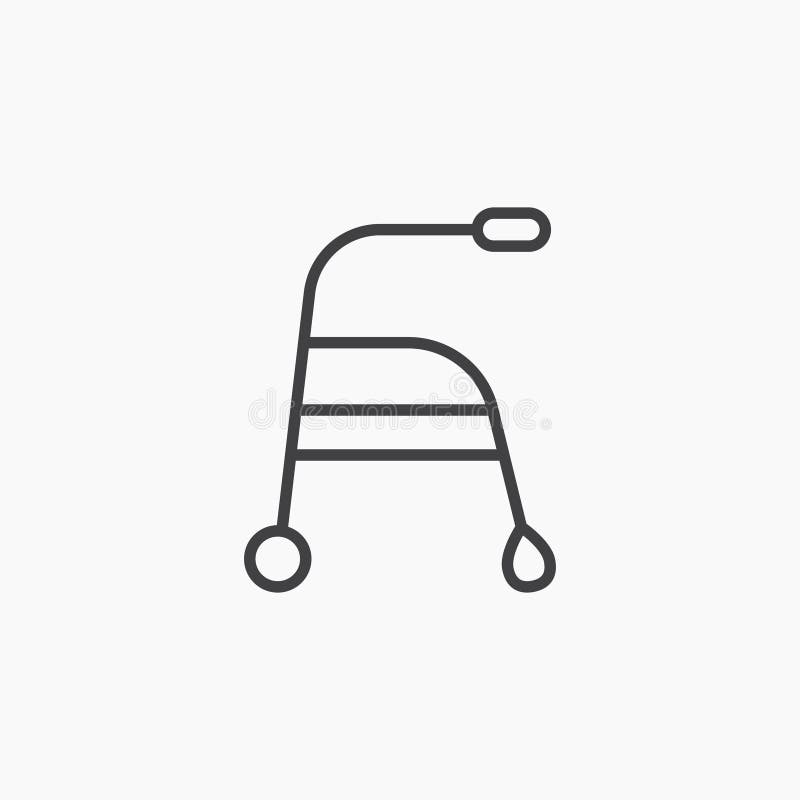 Walkerline in Thin Line Black Color. Flat Simple Vector Symbols ...