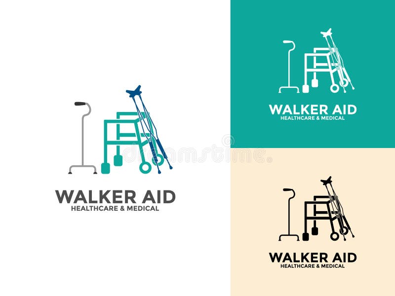 Walkers Aid Logo Icon. Simple Walkers Logo Vector Design Template Stock ...