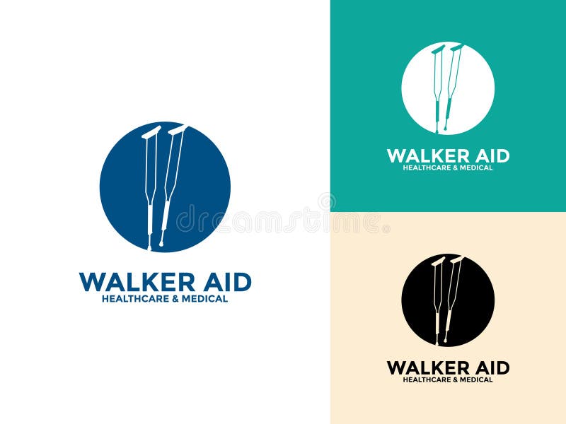 Walkers Aid Logo Icon. Simple Walkers Logo Vector Design Template Stock ...