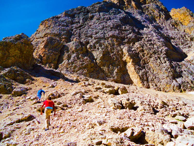 Walkers on the cliff editorial photography. Image of blue - 63280937