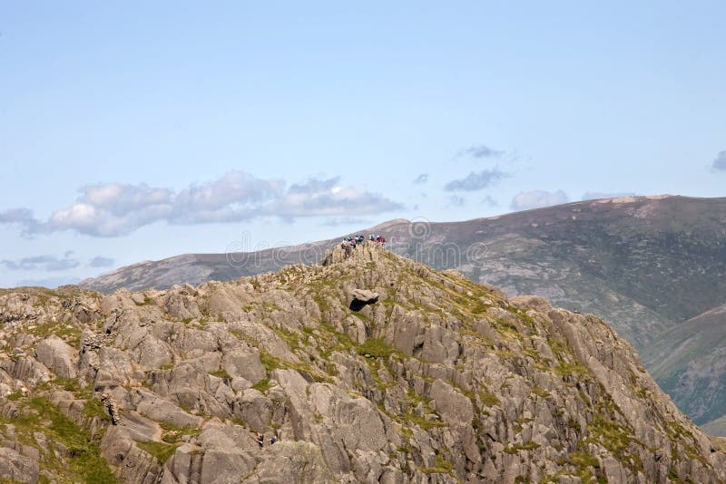 Walkers on Pavey Ark stock photo. Image of district, park - 25408362