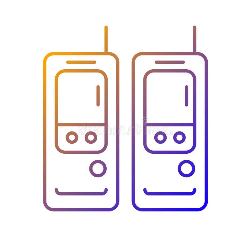 Walkie-talkie Gradient Linear Vector Icon Stock Vector - Illustration ...