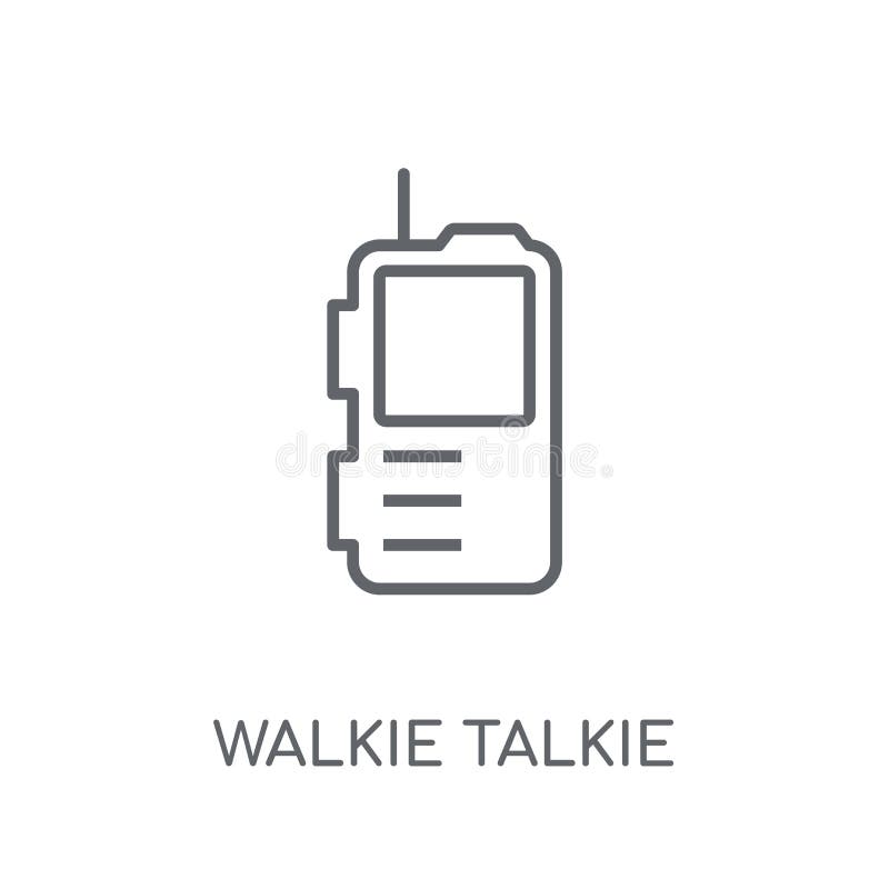 Walkie Talkie Linear Icon. Modern Outline Walkie Talkie Logo Con Stock ...
