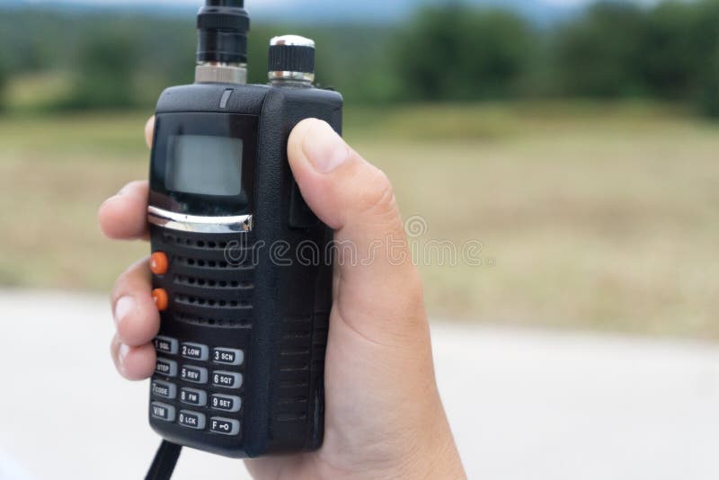 Walkie-talkie Radio in Hand Stock Image - Image of walkietalkie ...