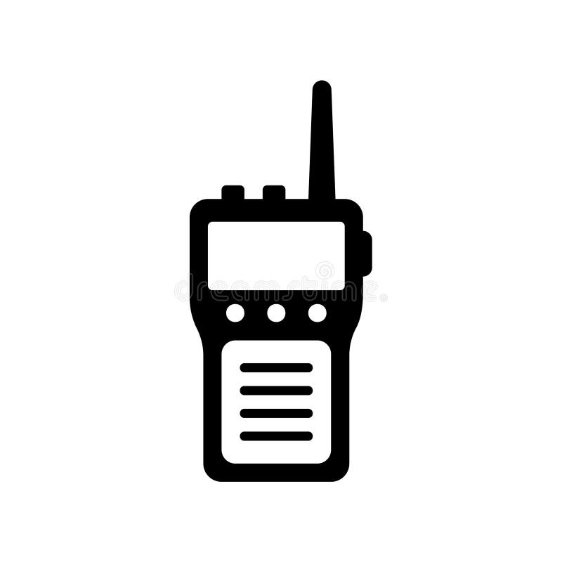 Walkie Talkie Radio Icon for Security Guard Wireless Communication ...