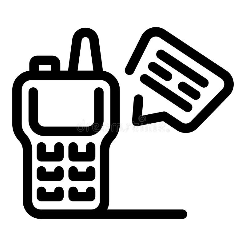 Walkie Talkie Sending a Message Icon, Communication Concept Stock ...