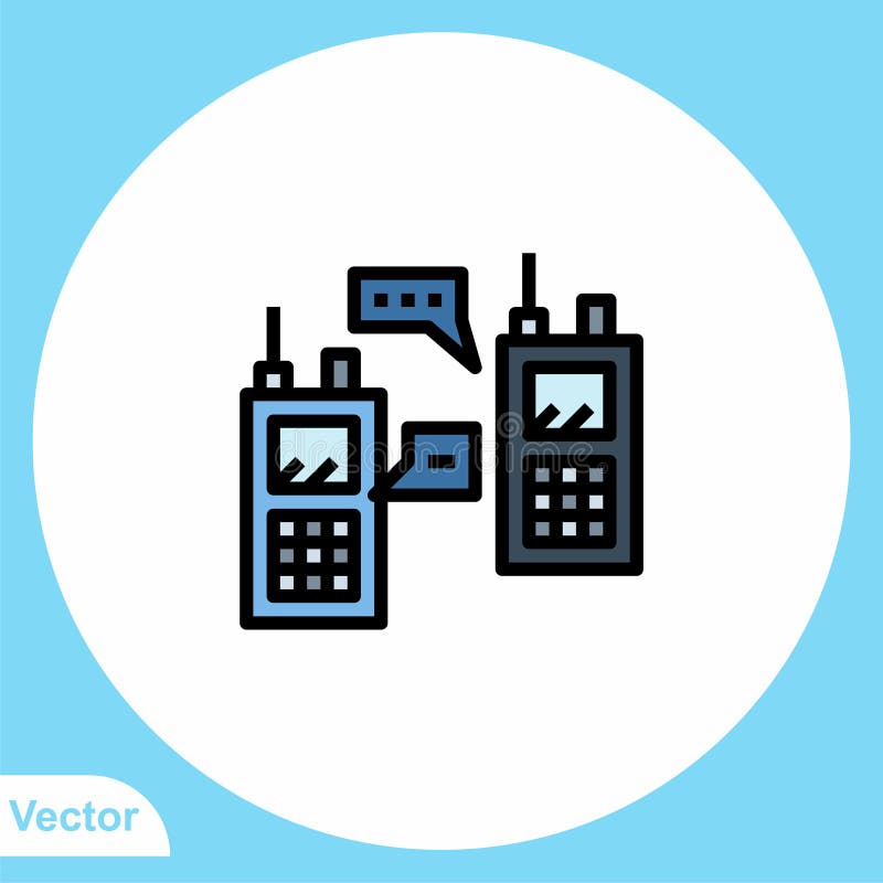 Walkie Talkie Vector Icon Sign Symbol Stock Illustration - Illustration ...
