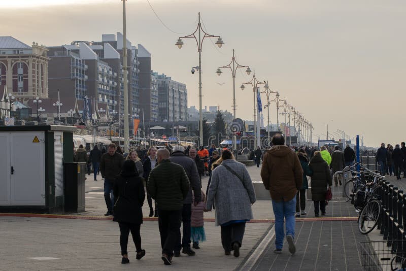 Walking Along the Promenade Beach at Scheveningen the Netherlands 28-12 ...
