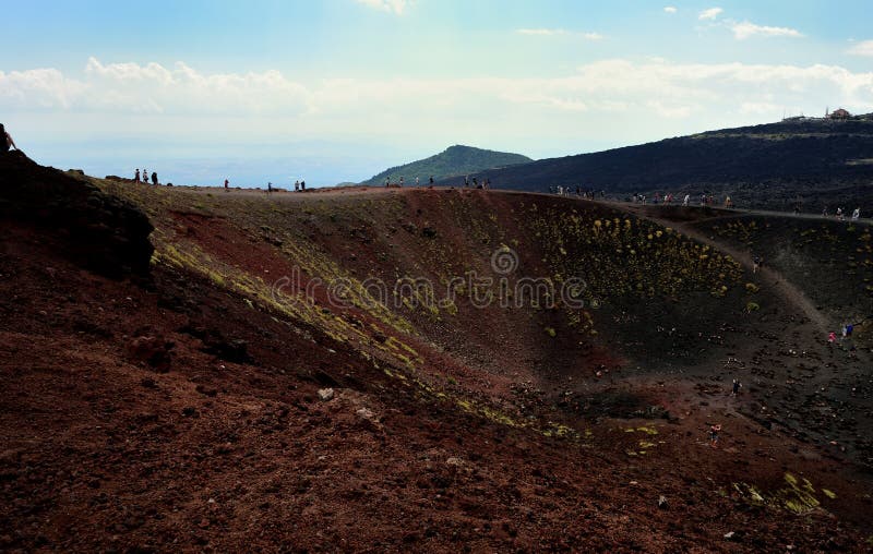 Walking Along the Ridge and Inside the Crater Editorial Stock Photo ...