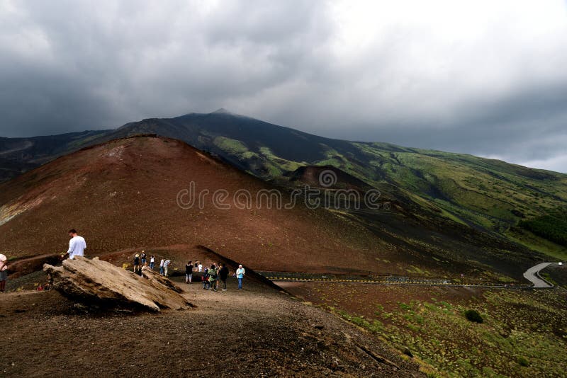 Walking Along the Ridge and Inside the Crater Editorial Photography ...