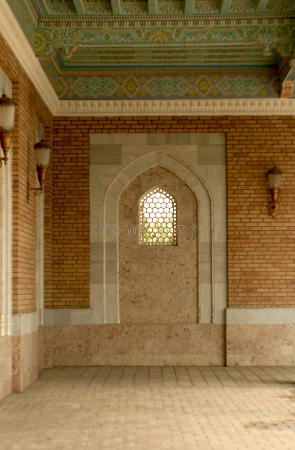 Window in the Ancient Eastern Mosque Stock Image - Image of columns ...