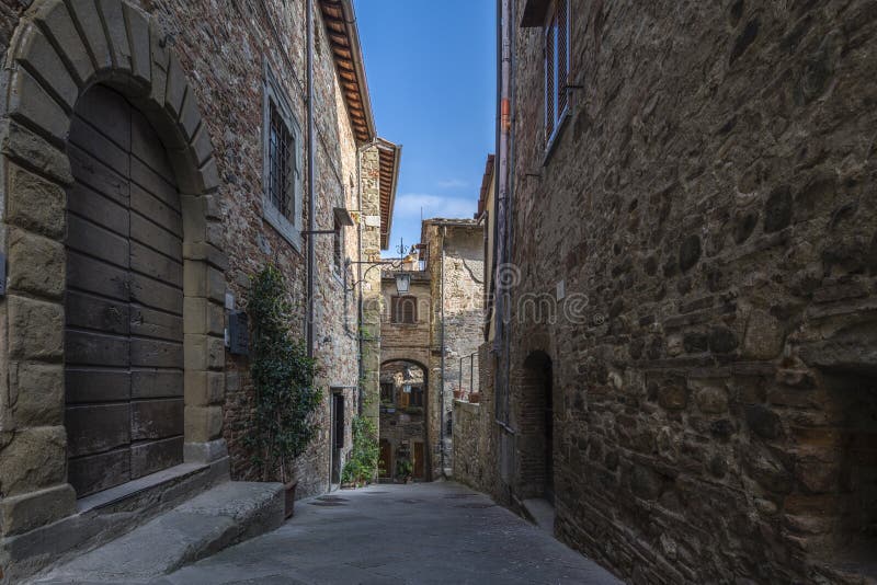 Walking in Anghiari Ancient Alleys Stock Photo - Image of great ...