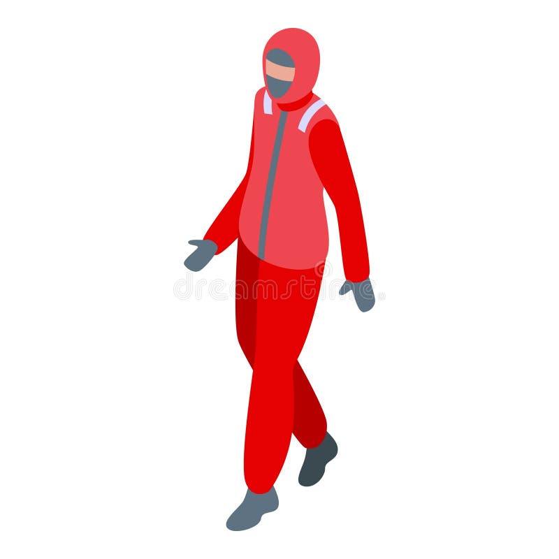 Walking Arctic Scientist Icon Isometric Vector. Ice Pole Exploration ...