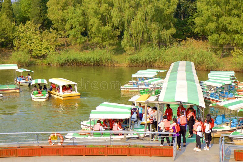 Boating in Olympic Park in Beijing, China Editorial Stock Image - Image ...