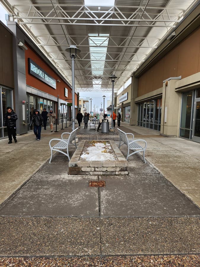 Walking Around an Outdoor Shopping Mall Stock Photo - Image of ...