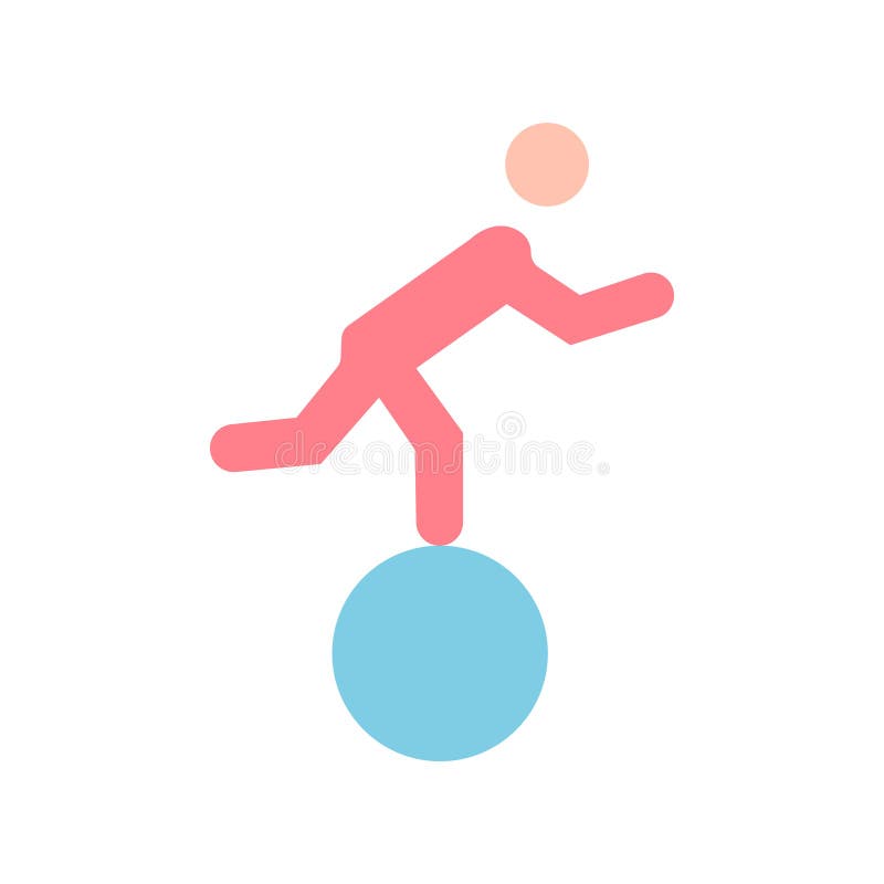 Walking on Ball Icon Vector Image. Suitable for Mobile Apps, Web Apps ...