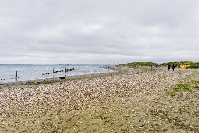 A Cold, Grey Day on West Wittering Beach Stock Image - Image of british ...