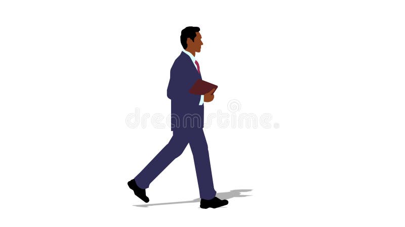 Walking Business Man Cartoon Animation. Roop Animation 4K Video Stock ...
