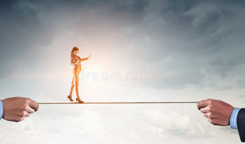She is walking blindfolded stock photo. Image of balance - 92583124