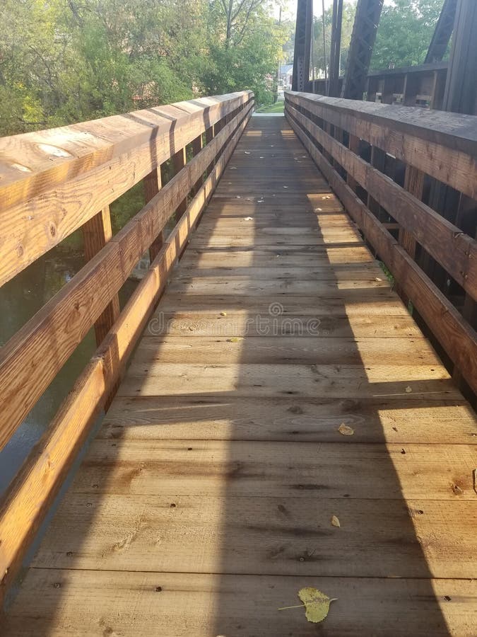 Walking Bridge on Bike Path Stock Image - Image of trail, path: 115819069