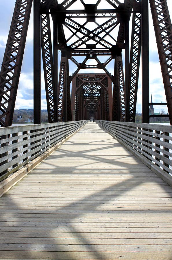 Railroad Bridge New Brunswick Stock Photo - Image of trails, railroad ...