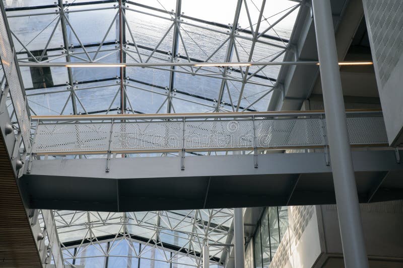 Walking Bridge Inside the Former Justice Building at Amsterdam the ...