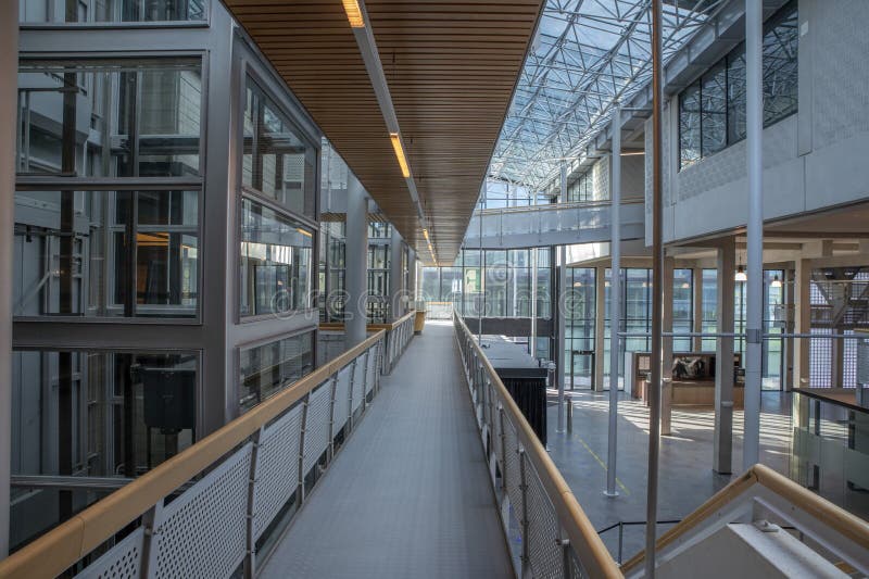 Walking Bridge Inside the Former Justice Building at Amsterdam the ...