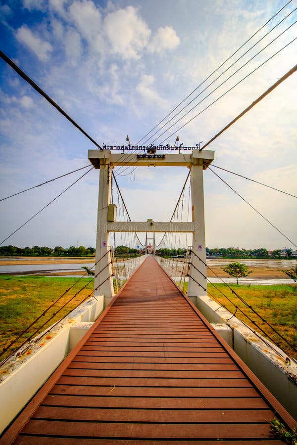 Walking bridge stock photo. Image of fearless, mist, cord - 63346074
