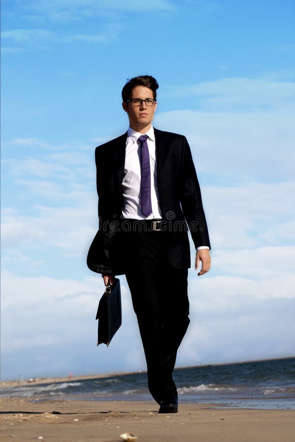 Walking business man stock image. Image of walking, relaxed - 16714501