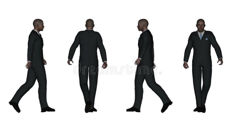 Walking Business Man Cartoon Animation. Roop Animation 4K Video Stock ...