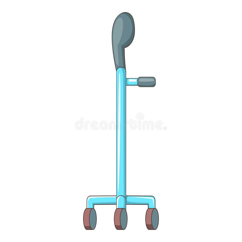 Walking Cane Icon, Cartoon Style Stock Illustration - Illustration of ...