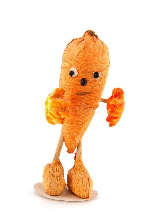 Carrot Face, Sliced Carrot Pieces Making A Funny Smiling Face Stock ...