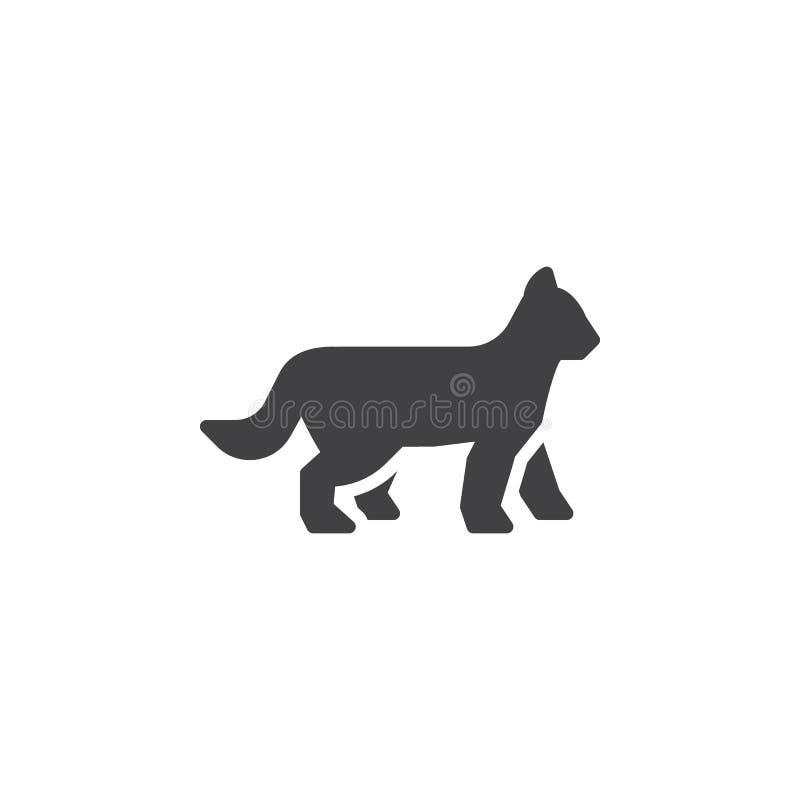 Walking cat vector icon stock vector. Illustration of solid - 140555007