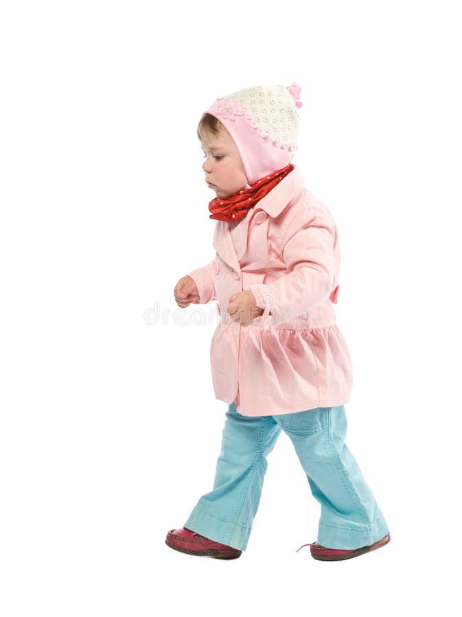 Walking child stock image. Image of baby, pink, activity - 9323305