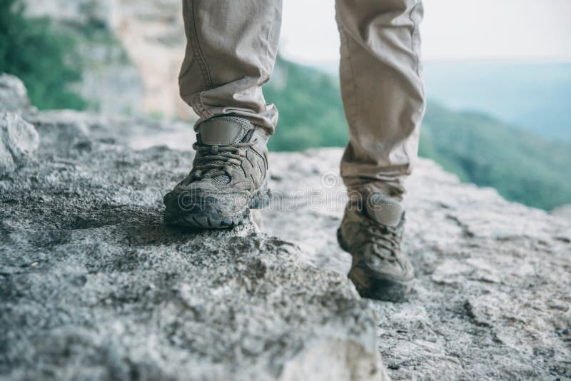 Walking on cliff surface stock image. Image of cliff - 76455577