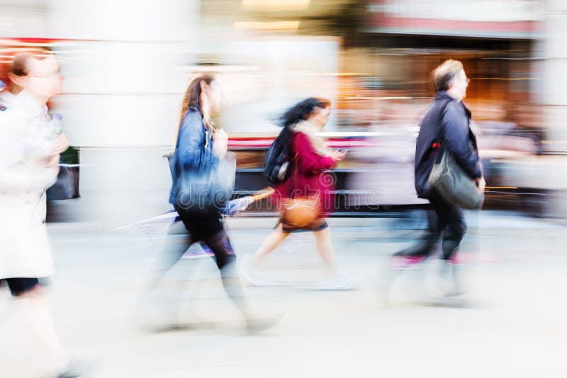 Walking Commuters at Rush Hour Editorial Image - Image of crowd, motion ...