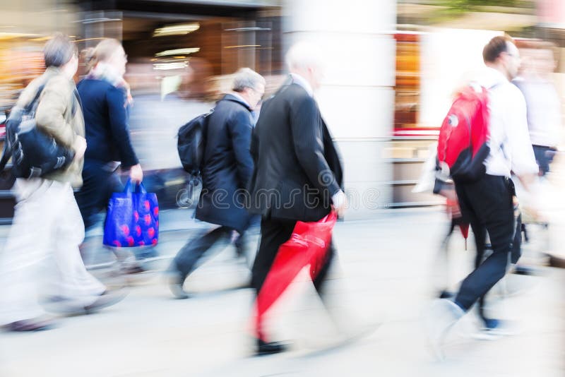 Walking Commuters at Rush Hour Editorial Stock Photo - Image of hurry ...