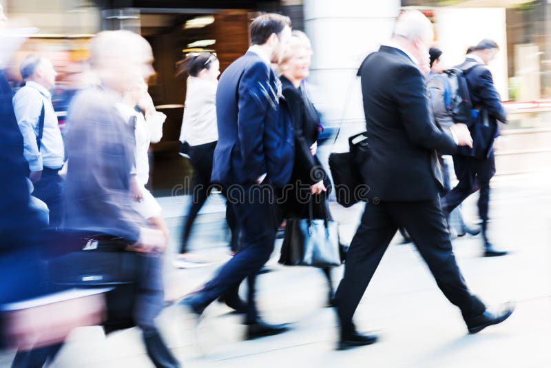 Walking Commuters at Rush Hour Editorial Image - Image of crowd, motion ...