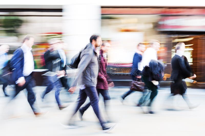 Walking Commuters at Rush Hour Editorial Photo - Image of panning ...