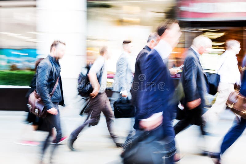 Walking Commuters at Rush Hour Editorial Stock Photo - Image of blur ...