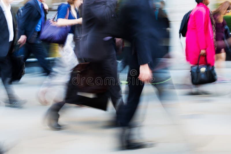 Walking Commuters at Rush Hour Editorial Stock Photo - Image of people ...