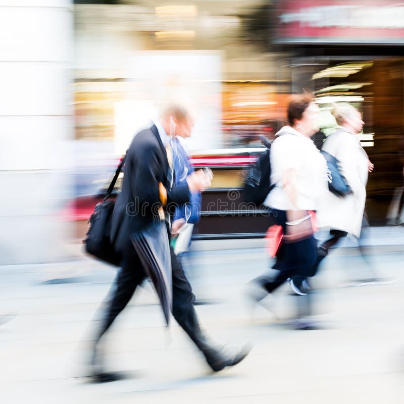 Walking Commuters at Rush Hour Editorial Stock Image - Image of ...