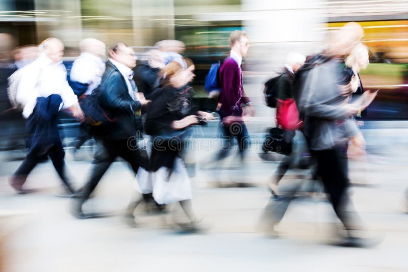 Walking Commuters at Rush Hour Editorial Photo - Image of urgent ...