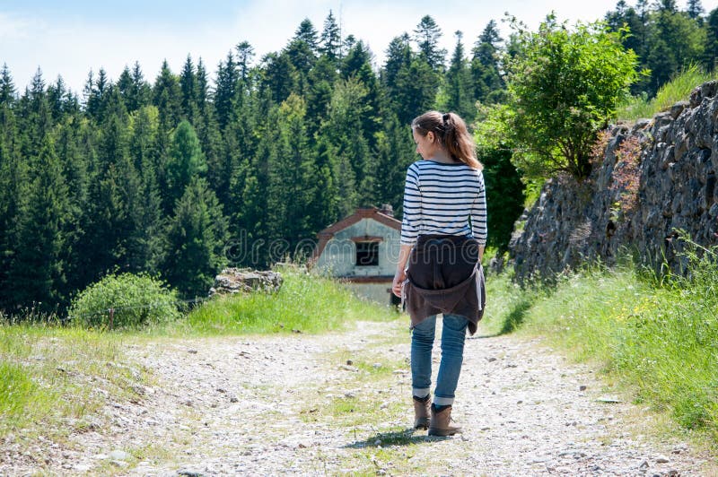 Walking in the countryside stock photo. Image of hard - 55709370