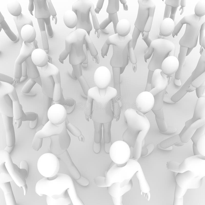 Walking crowd 2d stock illustration. Illustration of dense - 16614995