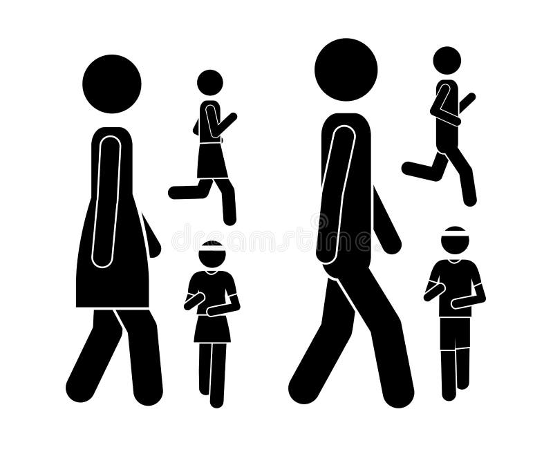Vector Set of Generic Human Figures Stock Vector - Illustration of ...