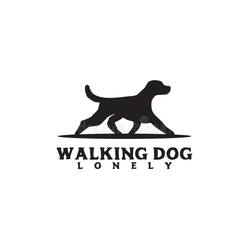 Walking Dog Logo Design Vector Template Stock Vector - Illustration of ...