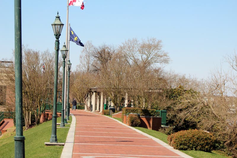 Augusta Riverwalk Downtown Augusta Georgia Stock Image - Image of ...