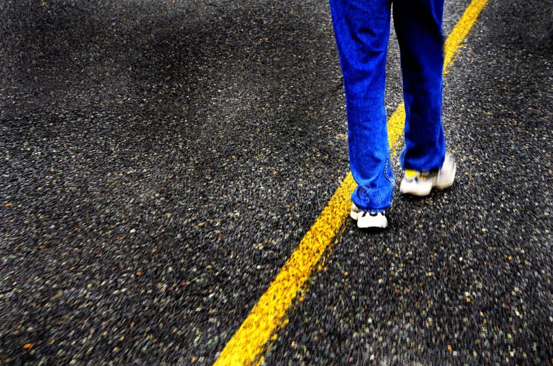 Man Walking Down Country Road Stock Photo - Image of baggage, prairie ...