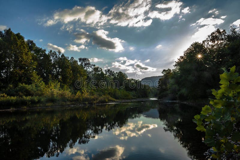 Riverside stock photo. Image of stream, riverside, reflection - 105747934
